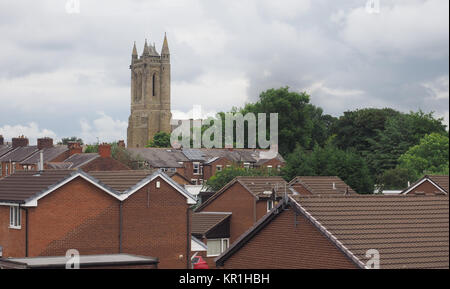 View of the city of Leyland, UK with St Ambrose church Stock Photo - Alamy