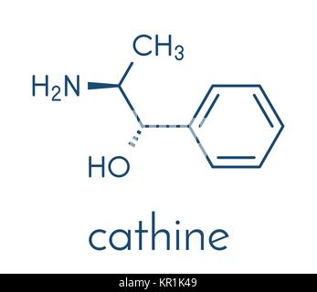 Skeletal formula of Cathine. Drug chemical molecule Stock Vector Image ...