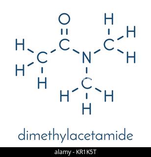 Dimethylacetamide (DMAc) chemical solvent molecule. Skeletal formula Stock Vector Image & Art ...