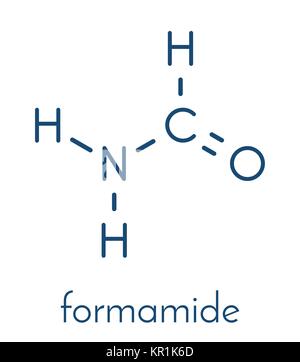 Formamide (methanamide) solvent molecule. Solution in water known as ...