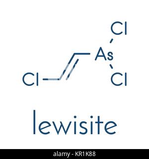 Lewisite chemical weapon molecule. Skeletal formula Stock Vector Image ...