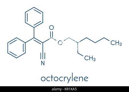 Octocrylene sunscreen molecule. Skeletal formula Stock Vector Image ...