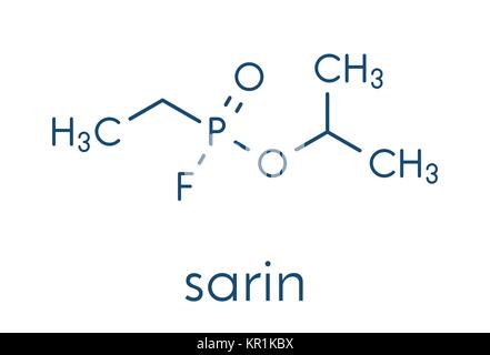 Sarin nerve agent molecule (chemical weapon). Skeletal formula Stock ...