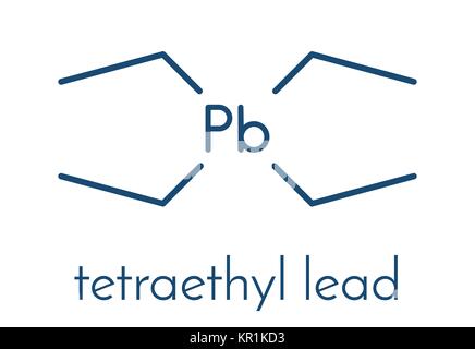 Tetraethyllead gasoline octane booster molecule. Neurotoxic Stock Photo ...