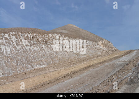 Salt mountain, Monte Kali, Wintershall potash plant behind, K + S KALI ...