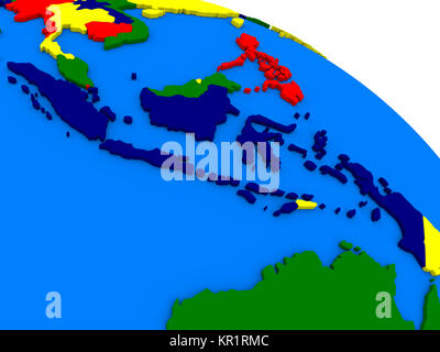 Colorful Indonesia map Stock Photo - Alamy