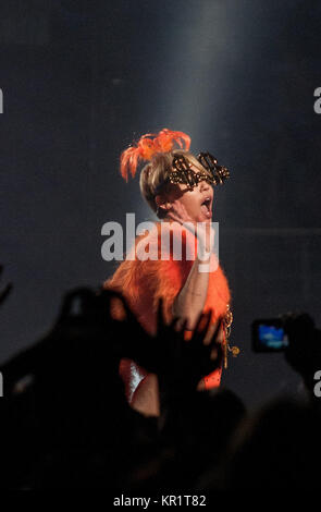SYDNEY, AUSTRALIA - OCTOBER 17: Miley Cyrus performs her Bangerz Tour ...