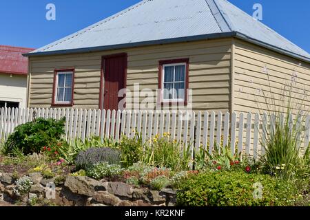 Traditional Australian homes with gardens in Tasmania, Australia Stock ...