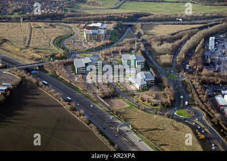 aerial view of Arla Foods factory & Offices, Leeds Stock Photo - Alamy