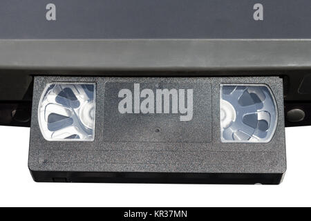 videotape in video player isolated on white background Stock Photo - Alamy