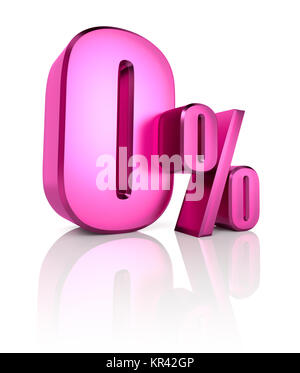 Zero Percent Sign Stock Photo - Alamy