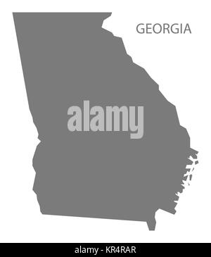 Grey Georgia map Stock Photo - Alamy