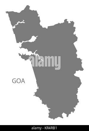 Modern Map of Goa India Districts with Borders Stock Photo - Alamy
