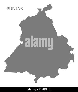 Modern Map of Punjab India Districts with Borders Stock Photo - Alamy