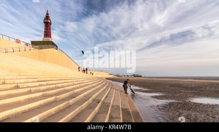 Blackpool Tower and Sea Wall, Blackpool, Lancashire, UK Stock Photo - Alamy