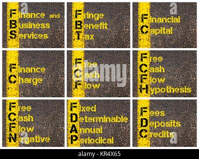 Concept image of Business Acronym FCF as Free Cash Flow written over ...