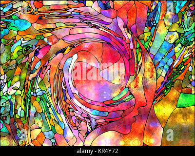Virtual Stained Glass Stock Photo - Alamy