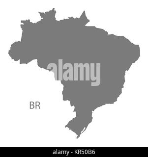 Flat simple Brazil map Stock Photo - Alamy