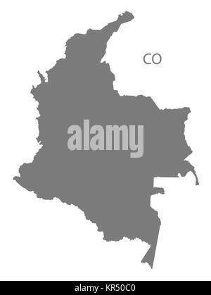 Colombia departments Map grey Stock Photo - Alamy