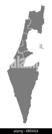 Israel Map grey Stock Photo - Alamy