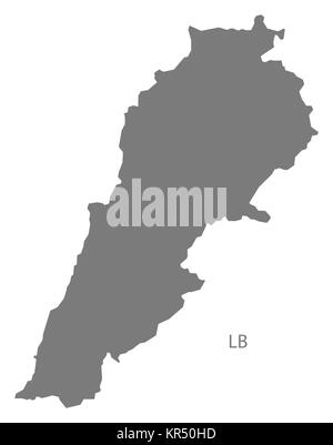 Black Lebanon map Stock Photo - Alamy