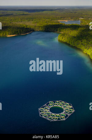 Aerial View of Lake Stechlin, Stechlinsee, Stechlin, Oberhavel ...