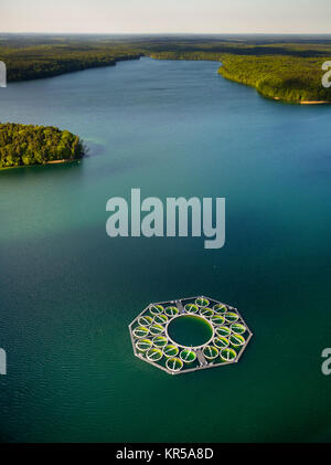 Aerial View of Lake Stechlin, Stechlinsee, Stechlin, Oberhavel ...