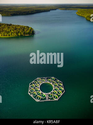 Aerial View of Lake Stechlin, Stechlinsee, Stechlin, Oberhavel ...