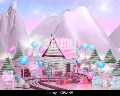 fairytale house of candy Stock Photo - Alamy