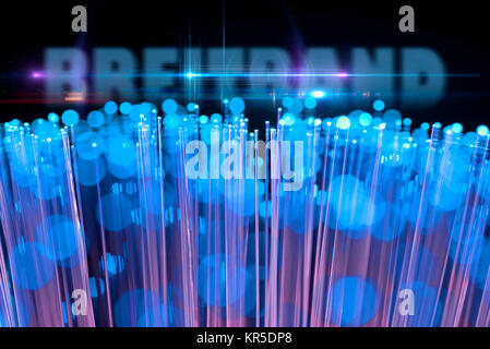 Fiberglass, high speed Internet, broadband network extension Stock ...