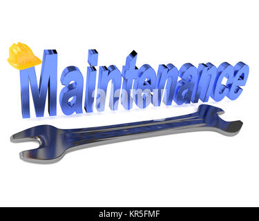 Maintenance concept image on white, 3d rendering Stock Photo - Alamy
