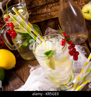 Apple currant soda with lime Stock Photo - Alamy