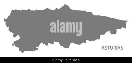 Map of Asturias Stock Photo - Alamy