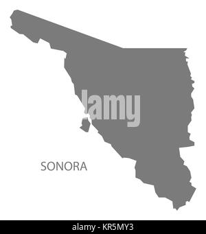 Area of Sonora, state of Mexico, isolated on a solid background in a ...