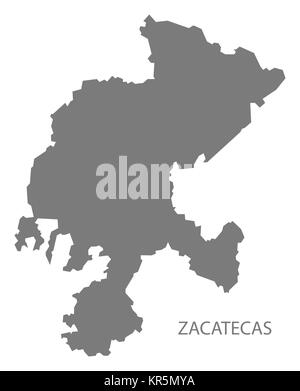 Modern Map of Zacatecas Mexico State with Borders Stock Photo - Alamy
