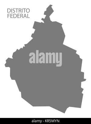 Modern Map - Distrito Federal Mexico MX illustration Stock Photo - Alamy