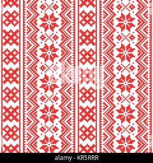 Seamless folk art pattern, Lapland traditional design, Sami vector ...
