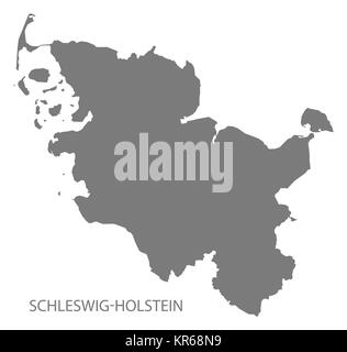 Modern Map of Schleswig Holstein Germany Administrative with District ...