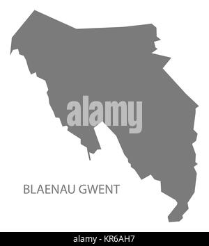 Blaenau Gwent, region of Wales - Great Britain. Open Street Map ...