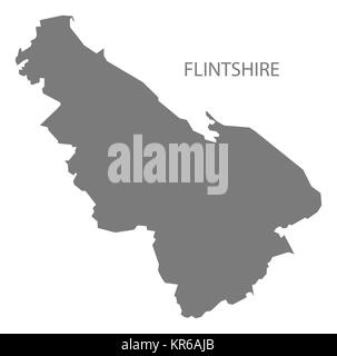 Flintshire, region of Wales - Great Britain. Diagram showing the ...