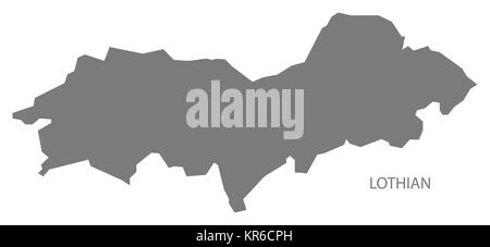 Scotland Map with regions grey Stock Photo - Alamy