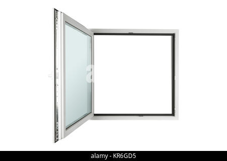 window made of PVC isolated on white Stock Photo - Alamy