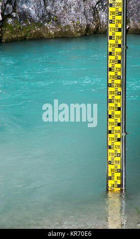 The water level is measured with a gauge Stock Photo - Alamy