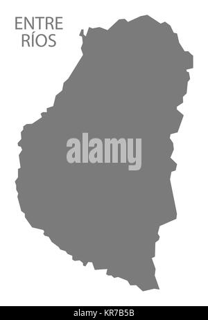 Shape of Entre Ríos, province of Argentina, and its capital. Distance ...