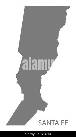 Shape of Santa Fe, province of Argentina, and its capital. Distance ...