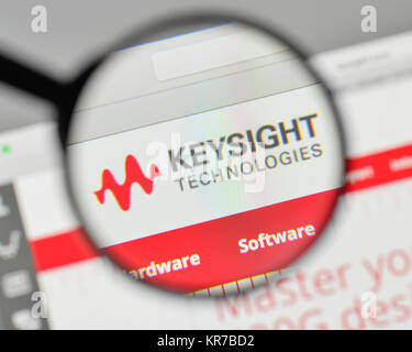 Milan, Italy - November 1, 2017: Keysight Technologies logo on the ...