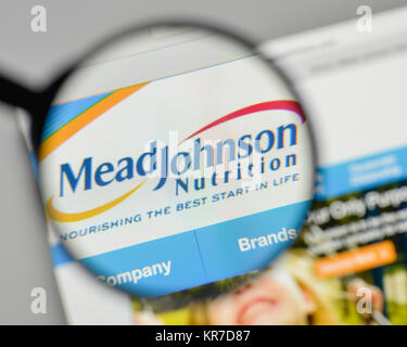 Milan, Italy - November 1, 2017: Mead Johnson Nutrition logo on the ...