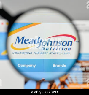 Milan, Italy - November 1, 2017: Mead Johnson Nutrition logo on the ...