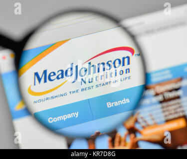 Milan, Italy - November 1, 2017: Mead Johnson Nutrition logo on the ...