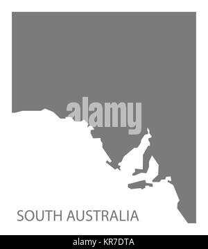 Australia Map with states grey Stock Photo - Alamy